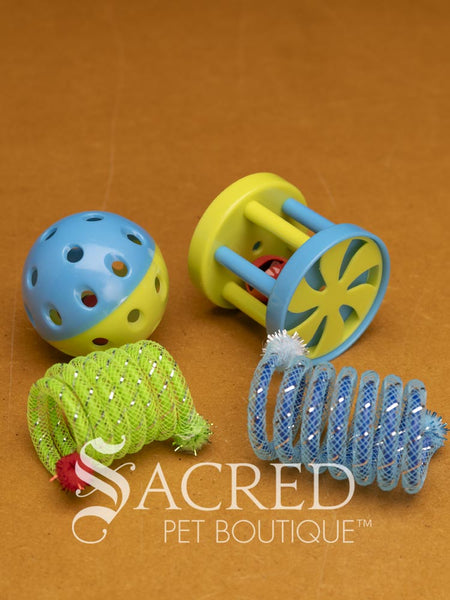 Scream Variety Pack Cat Toys with Barrel, Ball and Springs – Sacred Pet ...